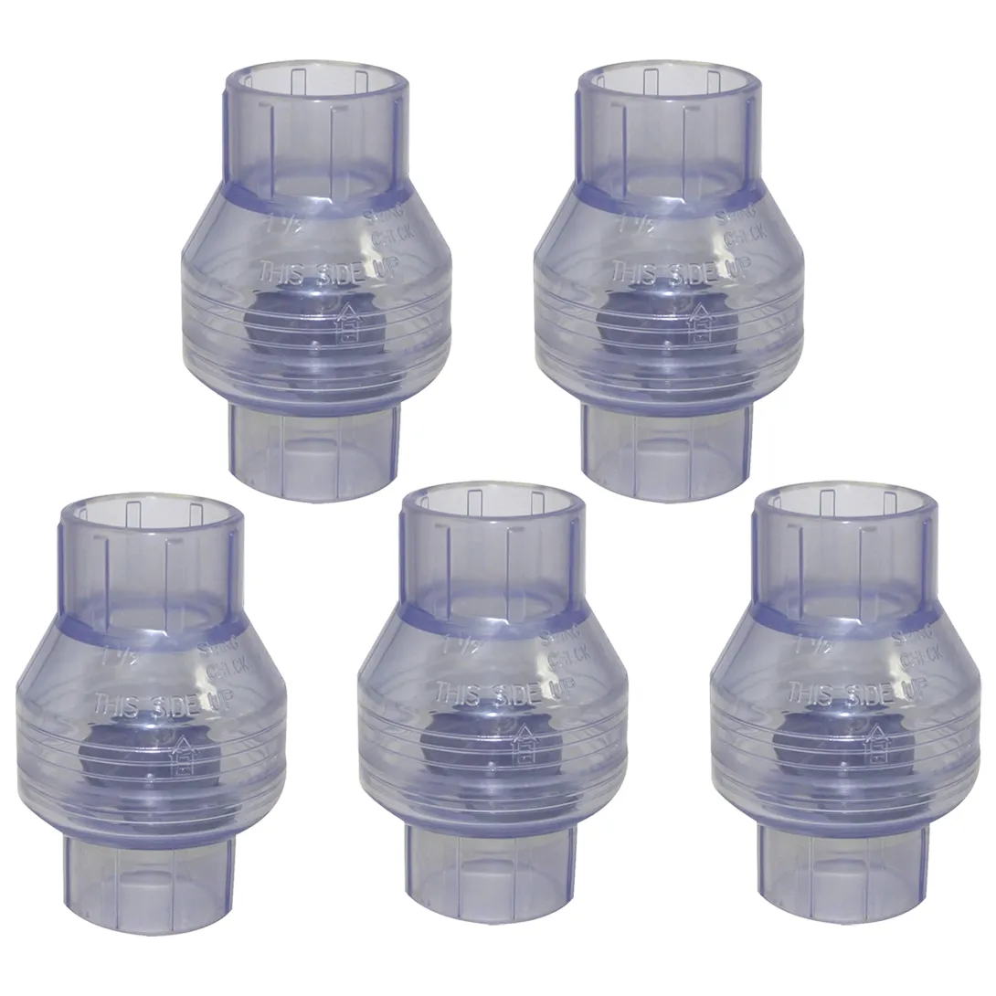 Valterra Clear Blue 2" PVC Swing Check Valve Slip (No Spring) (Pack of ...